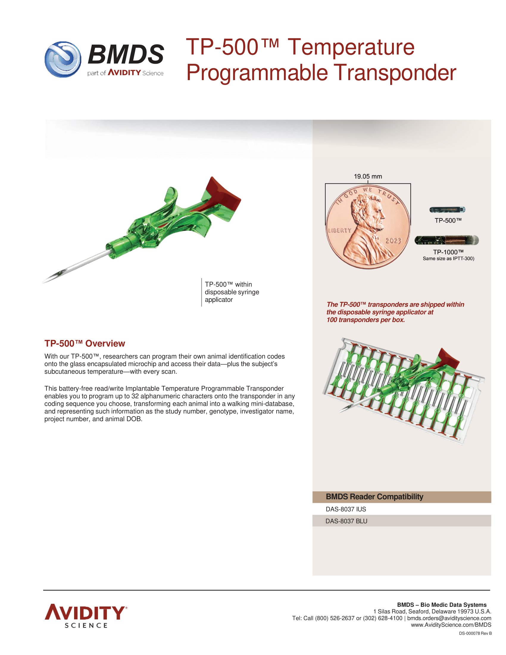 マイクロチップTP-500（体温測定機能付き）の販売を開始致しました。 | アルファクスバイオ株式会社（実験動物用マイクロチップ・バイオ ...